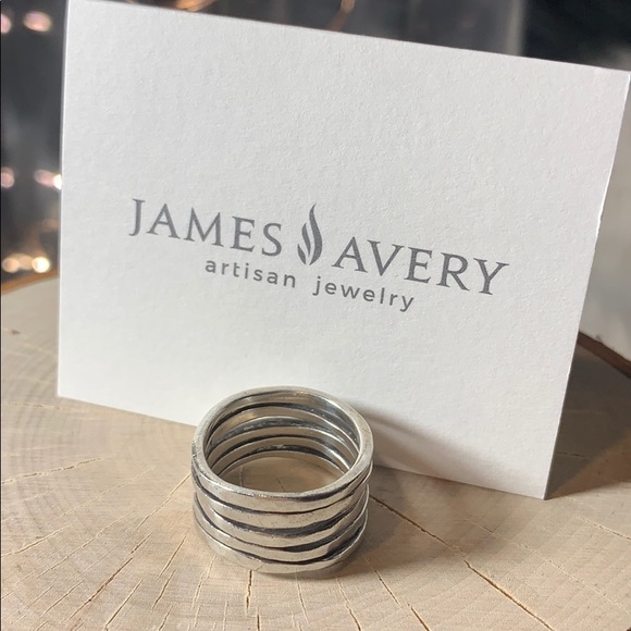 James Avery | Jewelry | James Avery Ring Silver Stacked 925 Stamped Euc ...